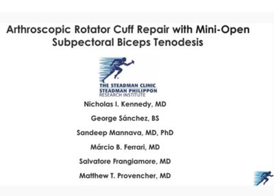 Arthroscopic Rotator Cuff Repair with Mini-Open Subpectoral Biceps ...